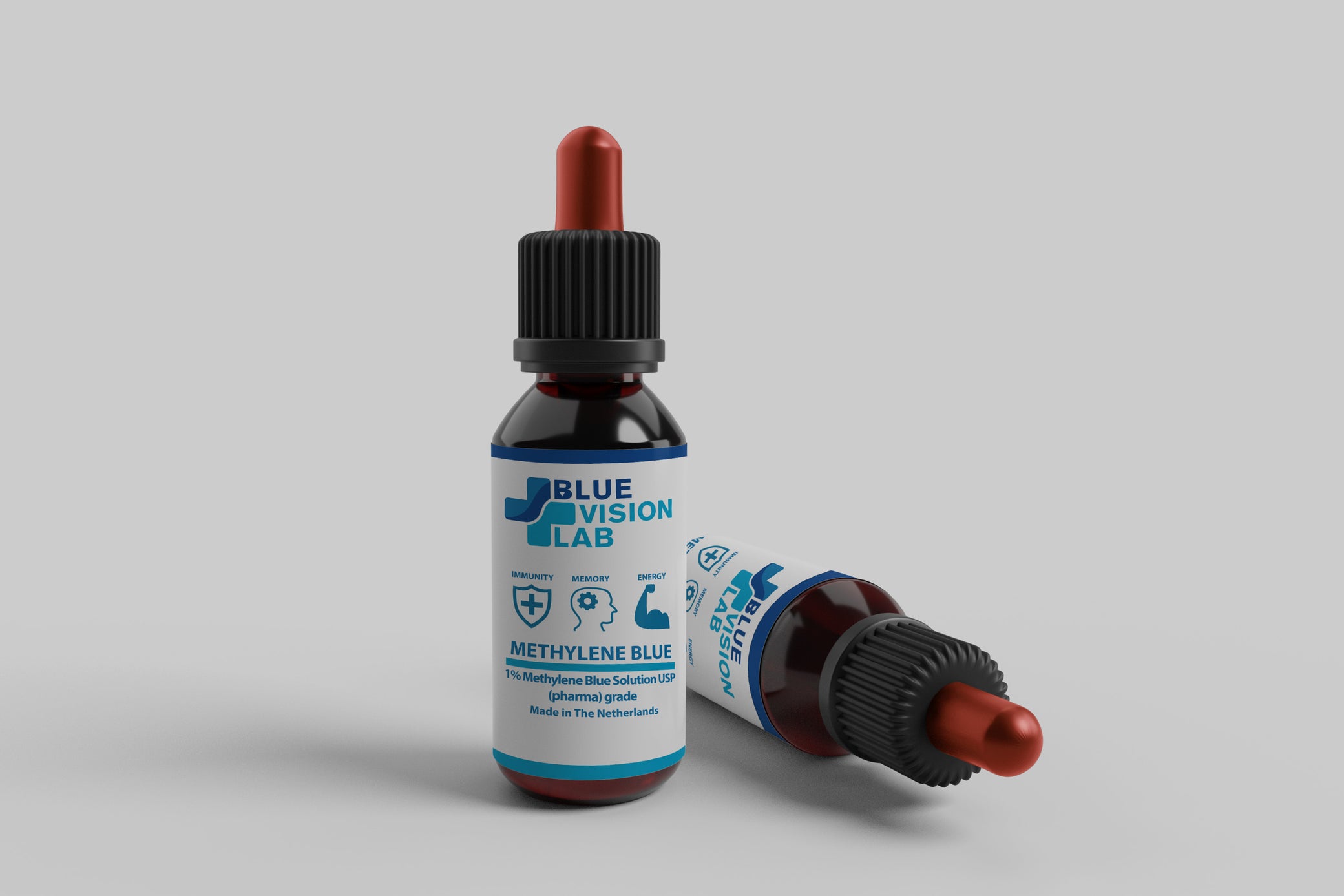 30 ml - 1% Methylene Blue Solution USP (pharma) grade - Blue Vision Lab 30 ml - 1% Methylene Blue Solution USP (pharma) grade - Blue Vision Lab